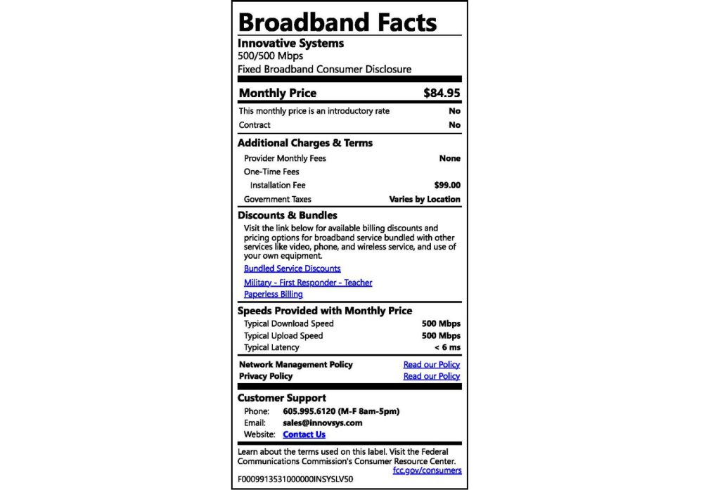 Broadband Labels - Innovative Systems